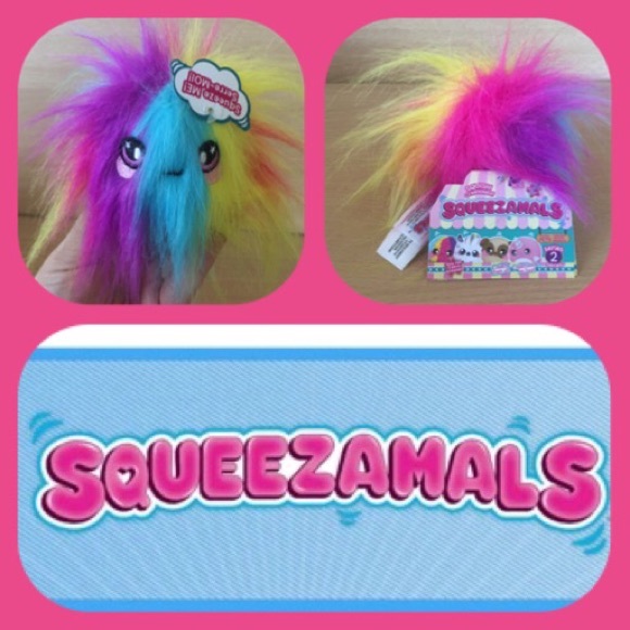 Squeezamals | Toys | Nwt Scented Fluffy Fur Ball Neon Squeezamals ...
